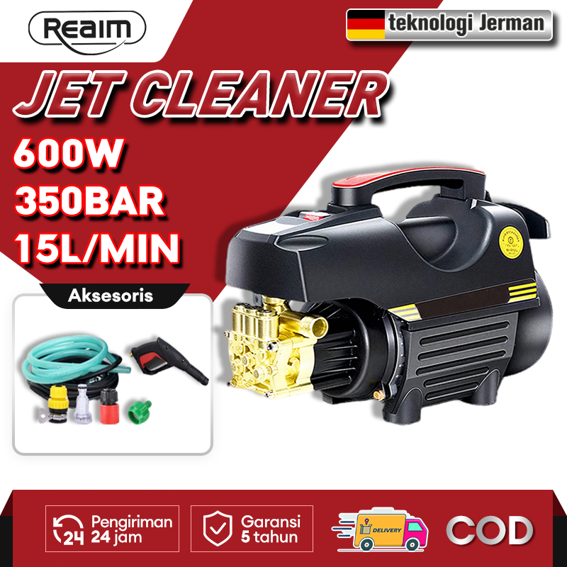 Jual Reaim Jet Cleaner 600W 350Bar Semprotan Cuci Motor Mesin Cuci ...