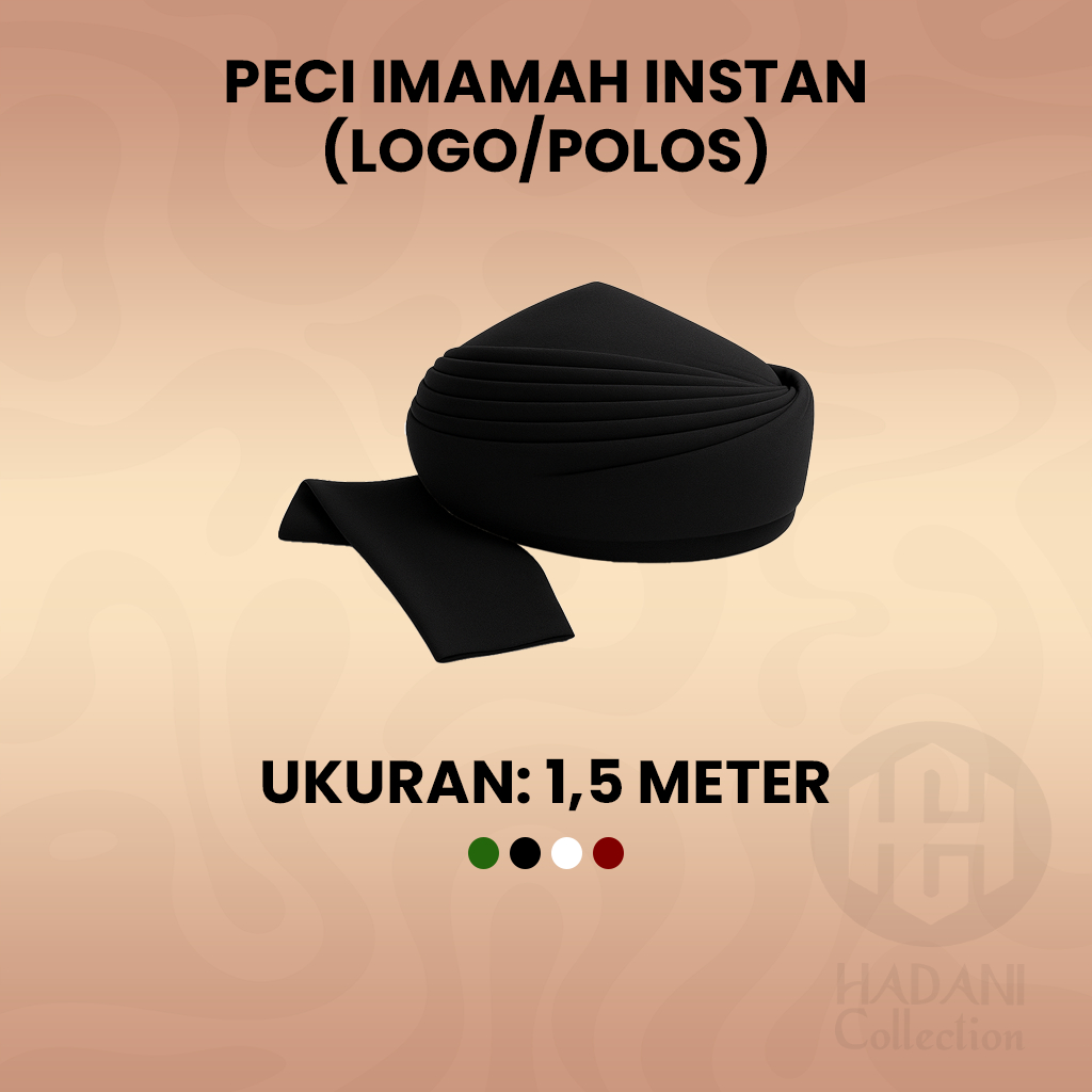 Jual Peci Imamah 1,5 Meter - Imamah Instan Tinggal Pakai - Peci Imamah ...