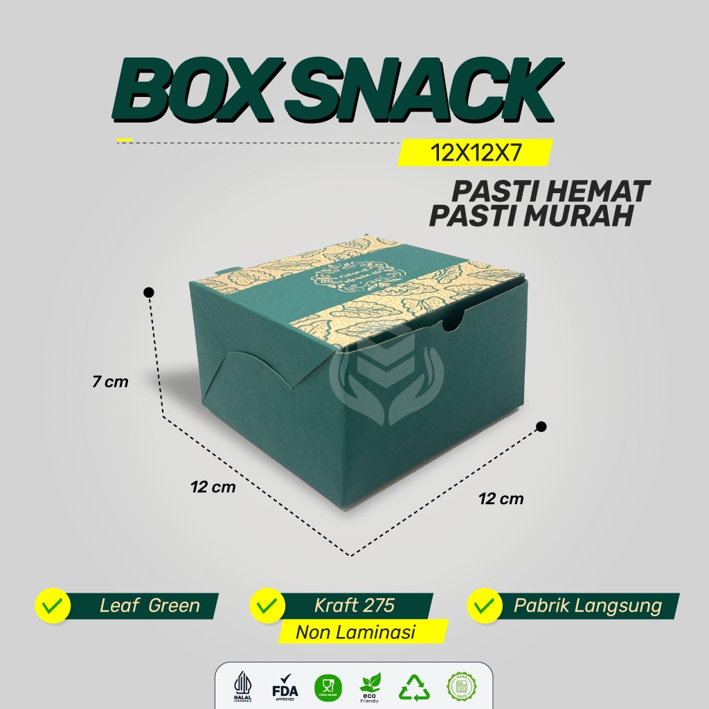 Jual Snack Box 12x12 Bahan Kraft 275 Gsm Box Snack 12x12 (B.43K1G ...