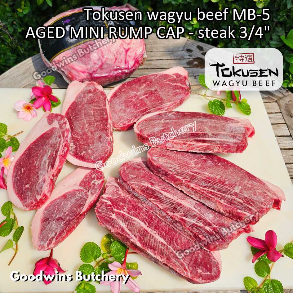 Jual Beef Wagyu Tokusen MINI RUMP ROAST STEAK CUTS 2cm 3/4" 1.5kg ...