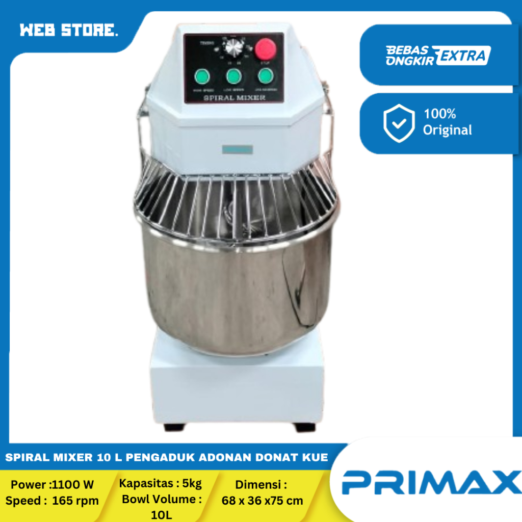 Jual Spiral Mixer 10L Mixer Kapasitas Besar Mesin Pengaduk Adonan Kue ...