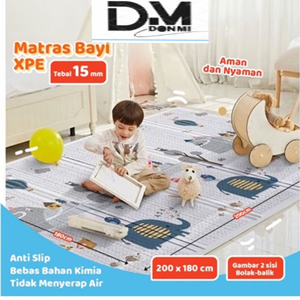 Jual DONMI SNI playmat Bayi tebal 2 cm mainan bayi 0 6 bulan karpet ...