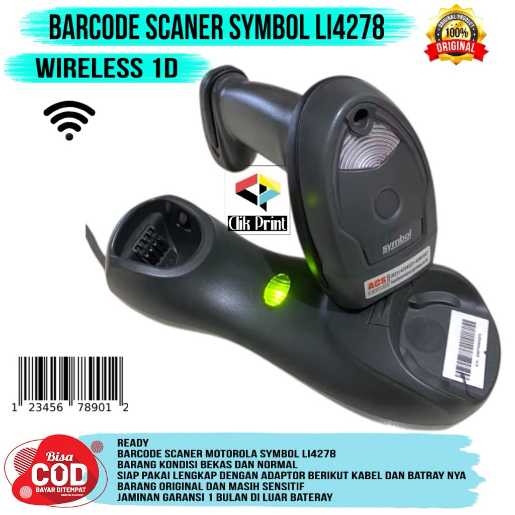 Jual Barcode Scaner Symbol Motorola Ls4278 Ll4278 Wirilles | Shopee ...