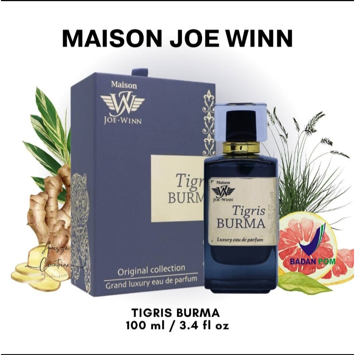 Jual parfum tigris burma by mainson joe winn original 100 ml tigris ...