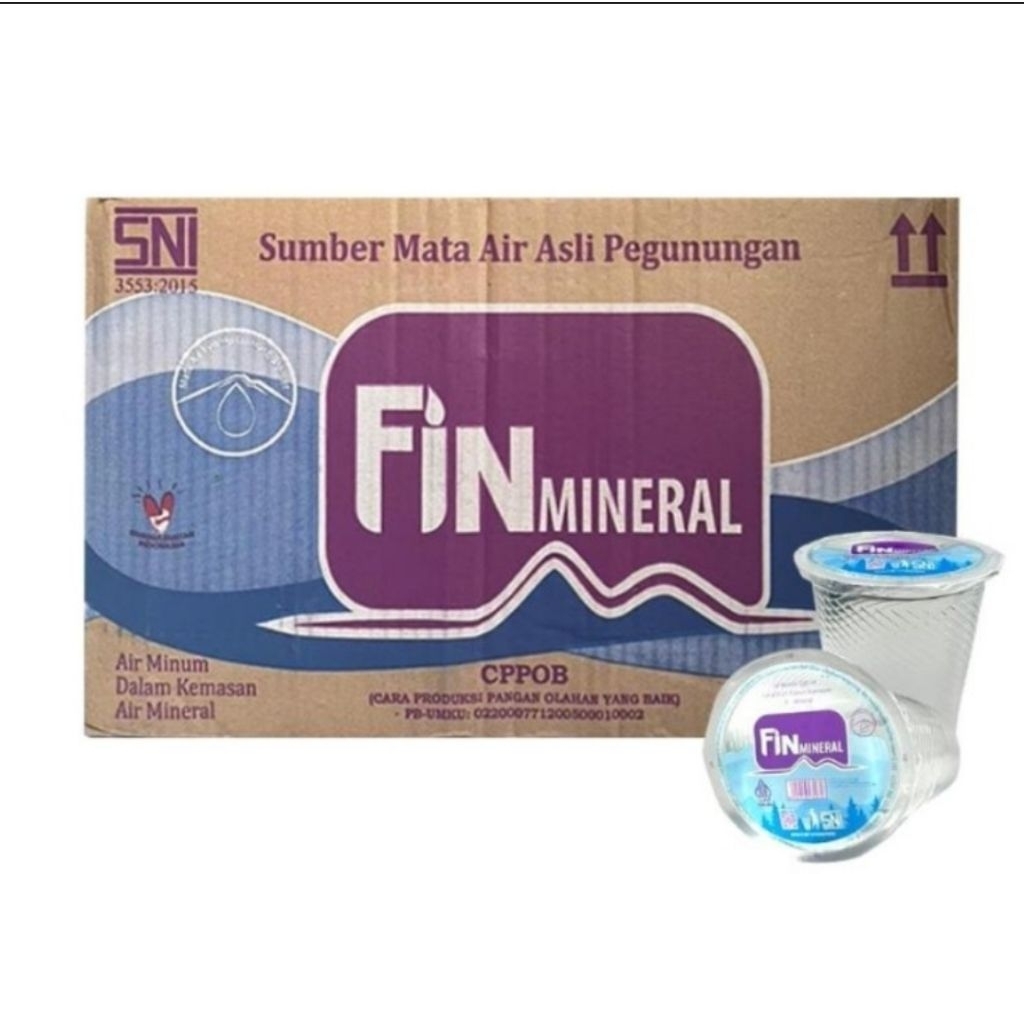Jual Fin Air Mineral Gelas 220ml x 48 cup ( 1 karton) | Shopee Indonesia