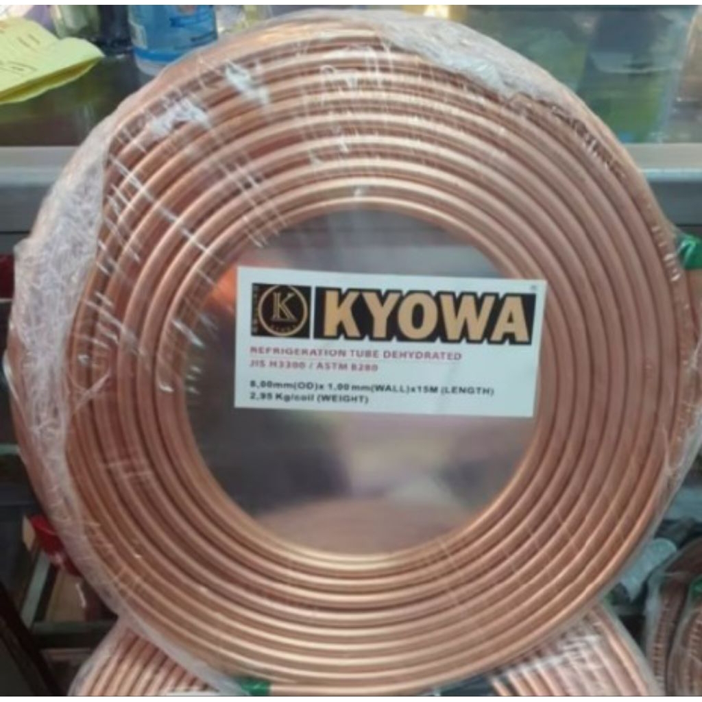 Jual pipa tembaga tubing uk 8 mm x tebel 1 mm x 15 meter/ pipa ac ...