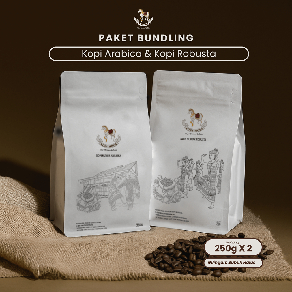 Jual Kopi HODA Bundling Full Arabica 250gram & Full Robusta 250gram ...