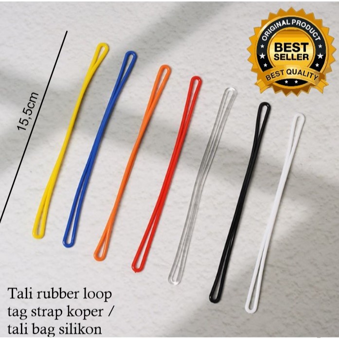 Jual Tali strap loop bag rubber silikon tag koper | Shopee Indonesia