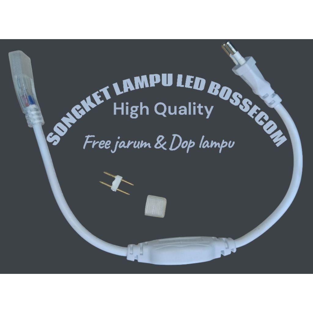 Jual Colokan Lampu Led Strip 50:50 BOSSECOM Free Pin dua Jalur & Dop ...