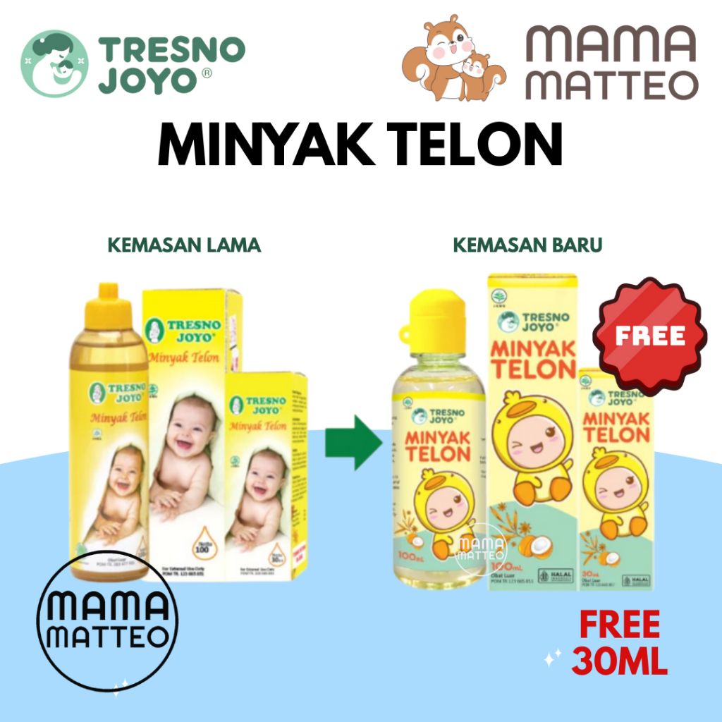 Jual TRESNO JOYO Minyak Telon 100ml FREE 30ml / Telon Oil Bayi Anak / Minyak Telon Oil ...