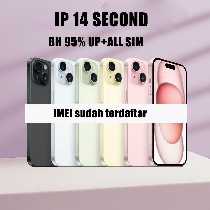 Jual IP 14 Second 256gb/128gb Lcd 100% Original TERBAIK fullset No Refurbish BH 95% UP+ALL SIM ...