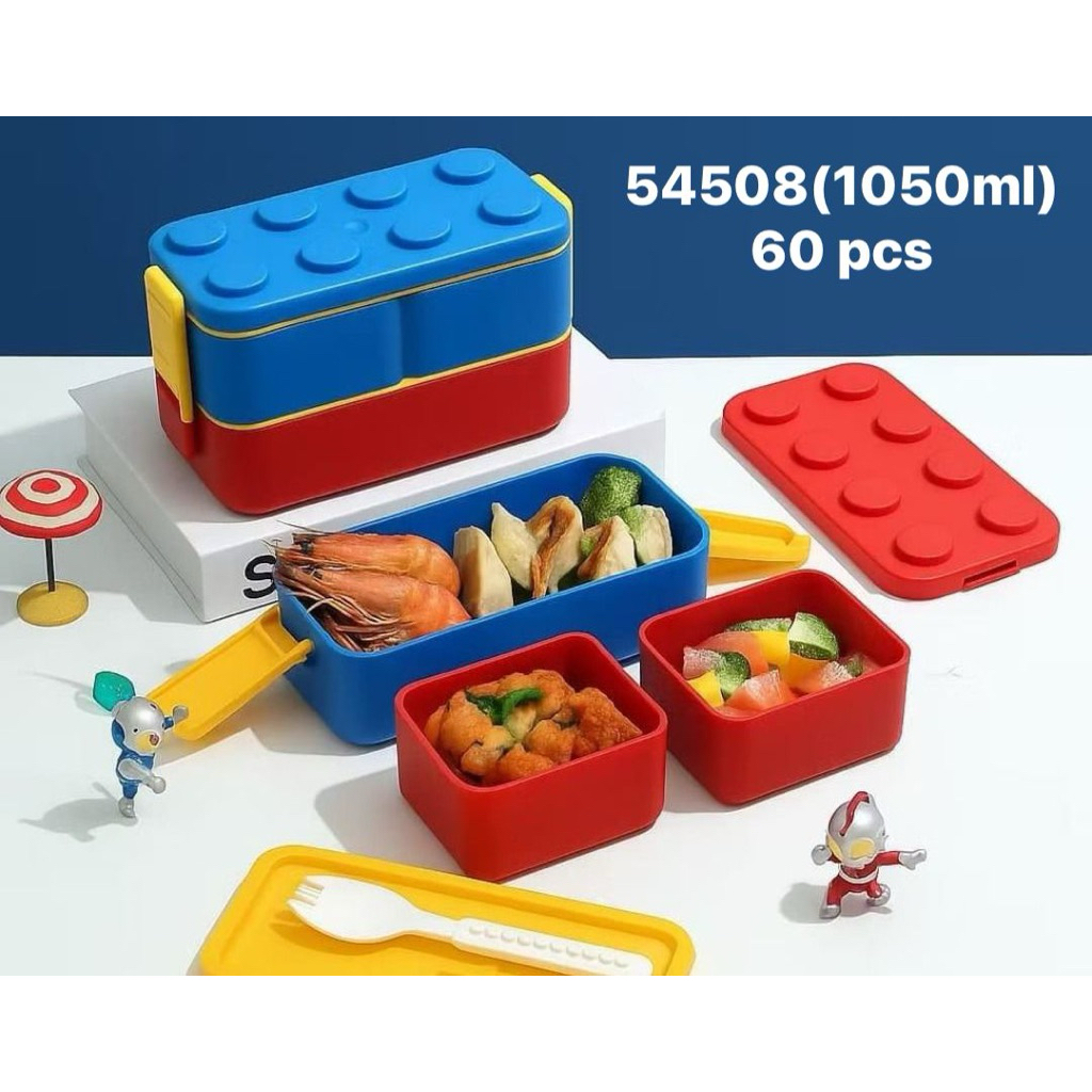 Jual Lunch Box Lego - Kotak Makan 2 Susun 1050ML BPA FREE | Shopee ...