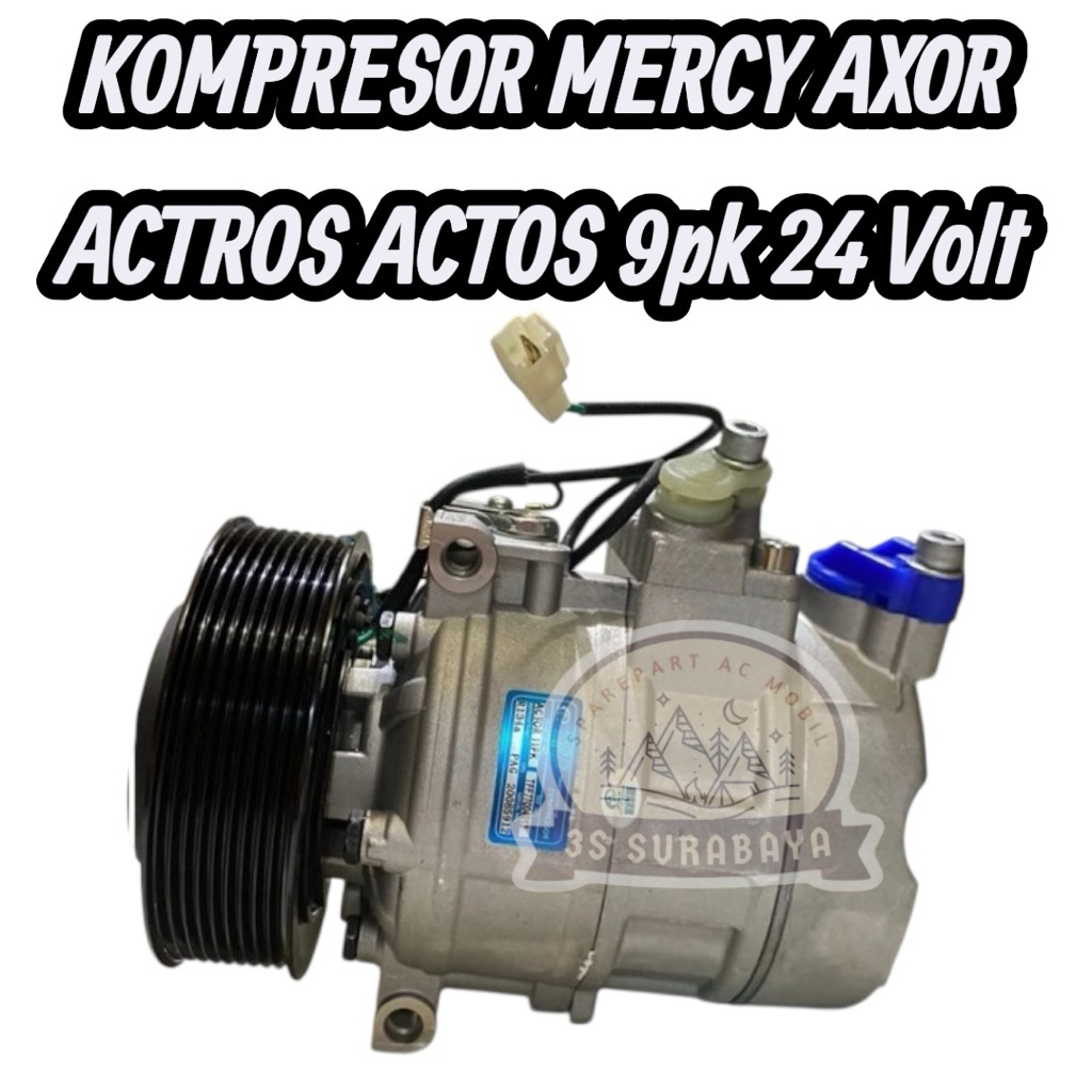 Jual Kompresor Mercy Axor Actros Actos 9Pk Ac truck Compressor Ac mobil ...
