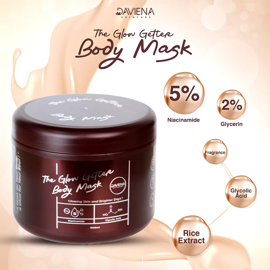 Jual The Glow Getter Body Mask | Daviena Skincare (Masker Tubuh ...
