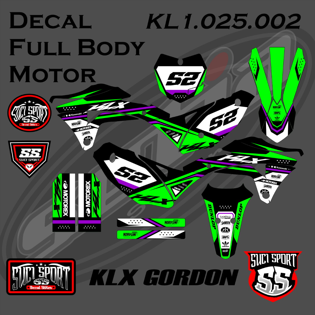 Jual DECAL STIKER KLX GORDON FULL BODY STIKER FREE CUSTOM (KG.02 ...