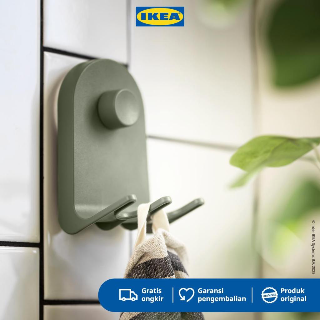 Jual IKEA OBONAS 3 Pengait Dinding Dengan Plastik Hisap 7x11 cm ...