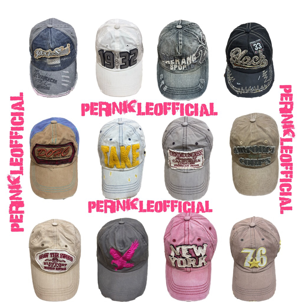 Jual TOPI Y2K TOPI VINTAGE TOPI RIPPED Y2K HAT COLLECTION | Shopee ...