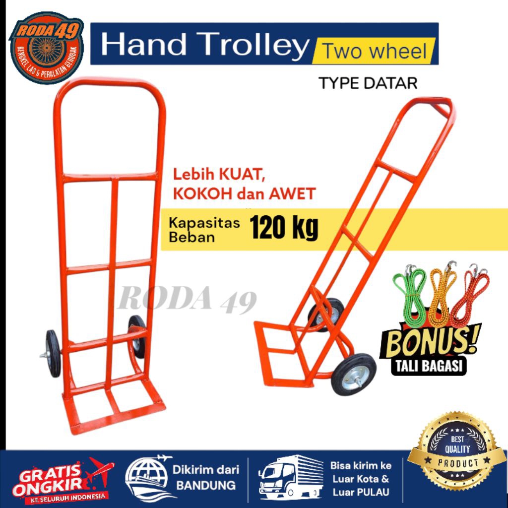 Jual Troli Barang / Trolley / Troli besi kapasitas 120 kg | Shopee ...