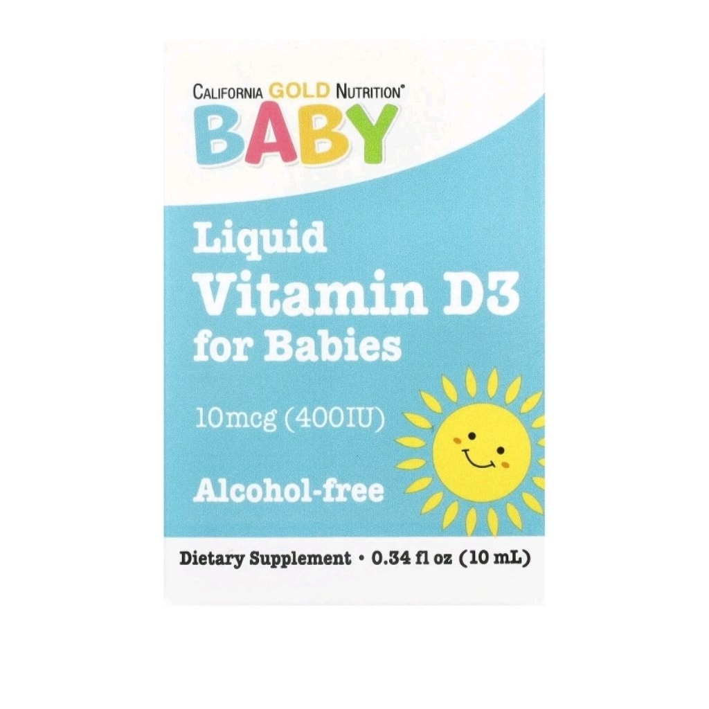 Jual CALIFORNIA GOLD NUTRITION BABY VITAMIN D3 10 MG (400IU) 10 ML ...