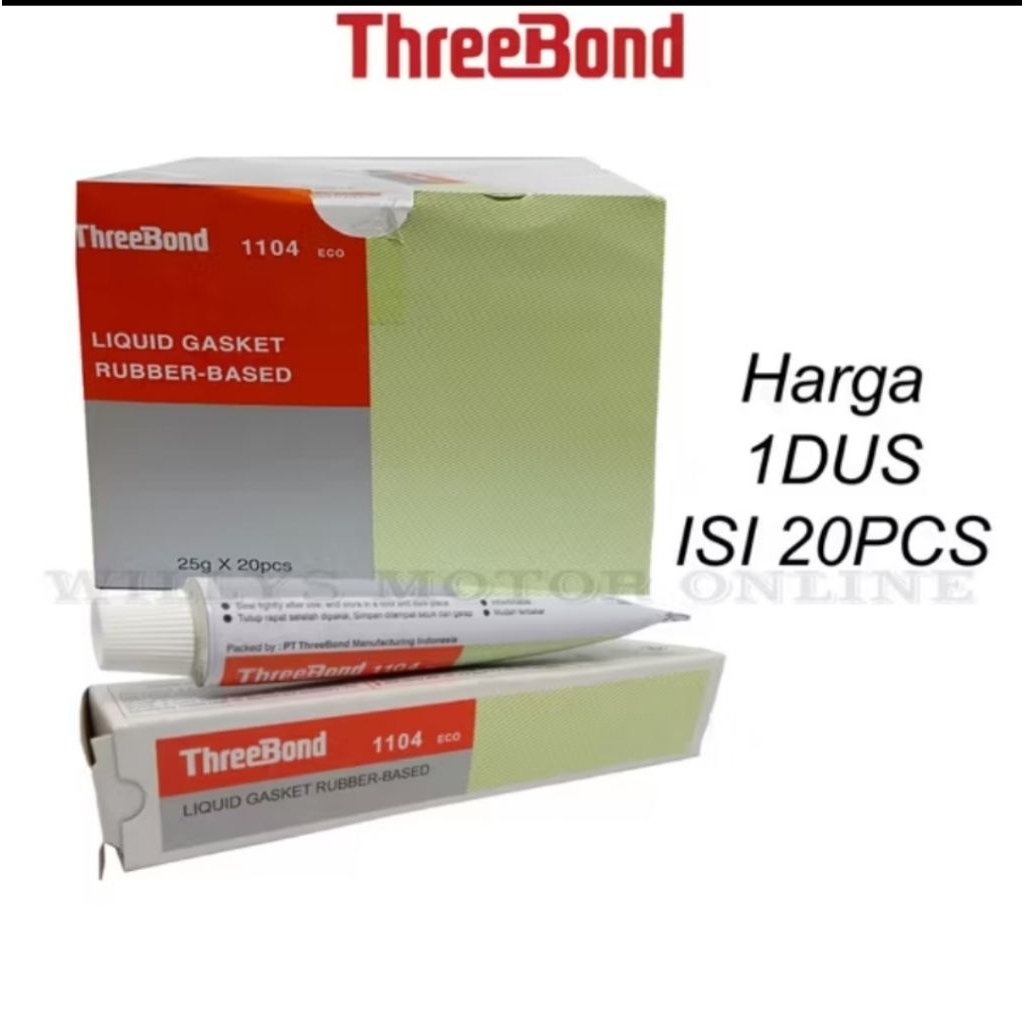 Jual Lem Threebond 25gr 1Dus isi 20 Pcs lem Gasket Motor dan Mobil ...