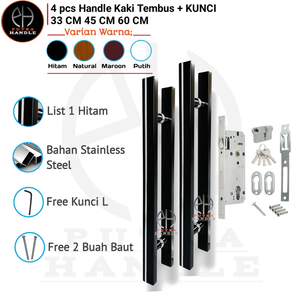 Jual Handle pintu baut tanam/kaki tembus untuk pintu kayu,kaca ...