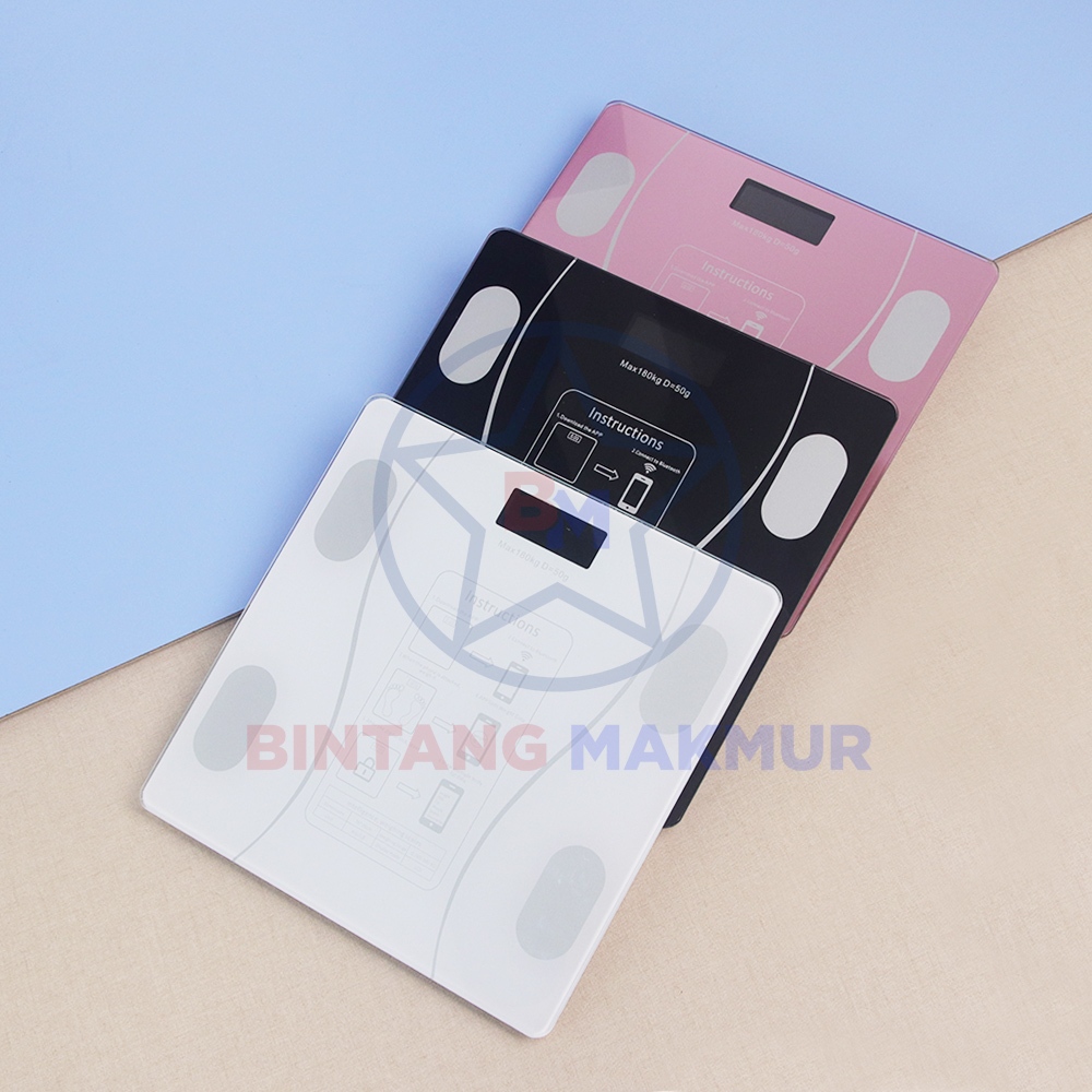 Jual Timbangan Badan Digital Smart Body Fat Scale Bluetooth Layar LCD ...