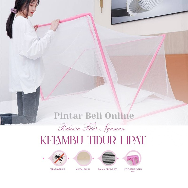 Jual Kelambu Kotak Lipat Portable Ukuran Lengkap Anti Nyamuk / Kelambu ...