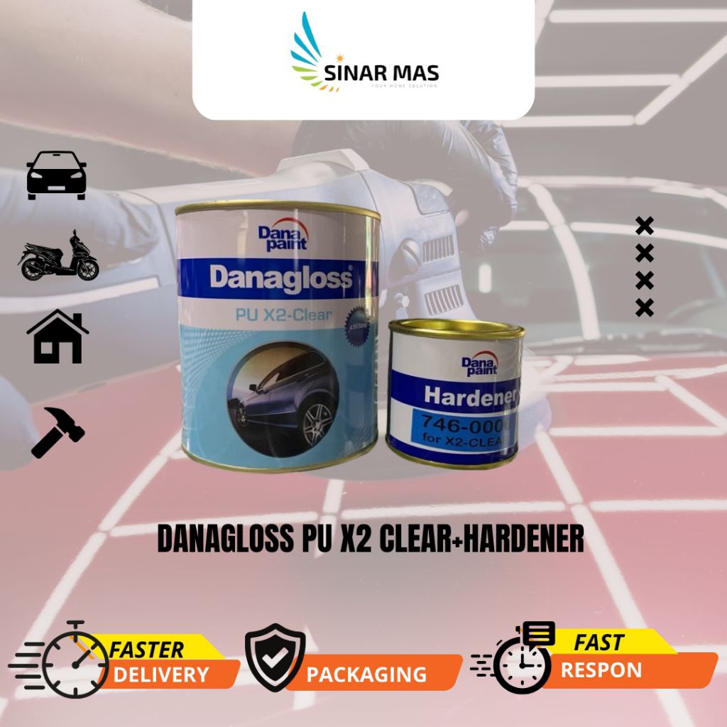 Jual Clear Coat / Pernis / Vernish Danagloss PU X2 Clear DANA PAINT 1L ...