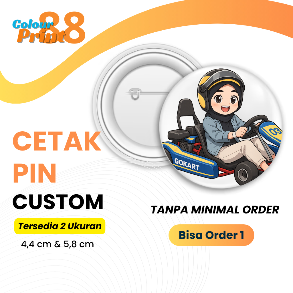 Jual Cetak Pin Custom Satuan Tanpa minimal order 1 hari selesai ...