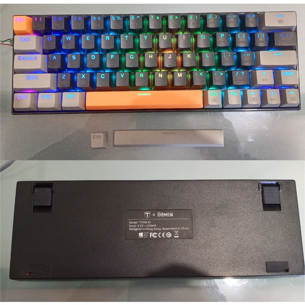 Jual GAMEN Titan III / Titan 3 Mini RGB Mechanical Gaming Keyboard ...