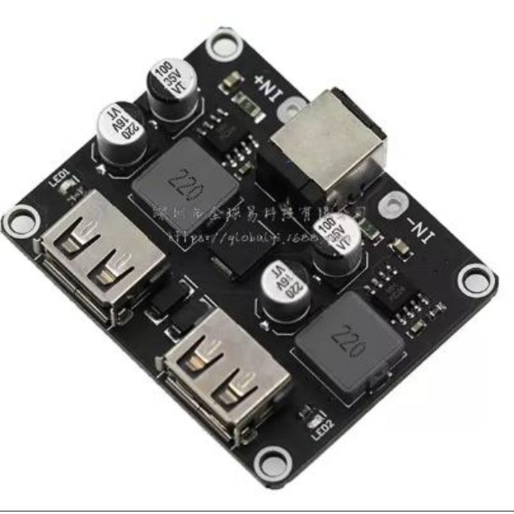 Jual QC3.0 QC2.0 USB DC-DC Buck Converter Charging Step Down Module to Fast Quick Charger 6-32V ...