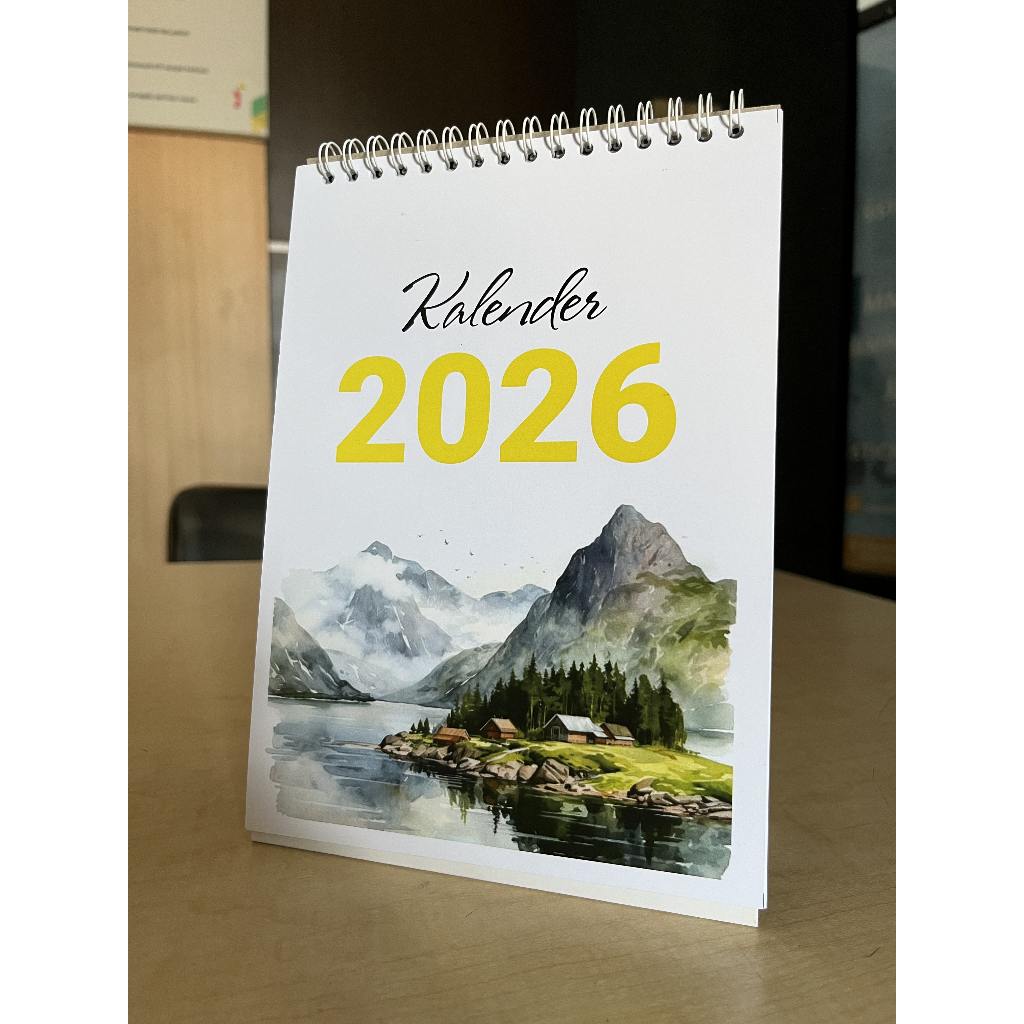 Jual Kalender Meja | Kalender Duduk Custom 2026 Penyangga Dupleks isi 7 ...
