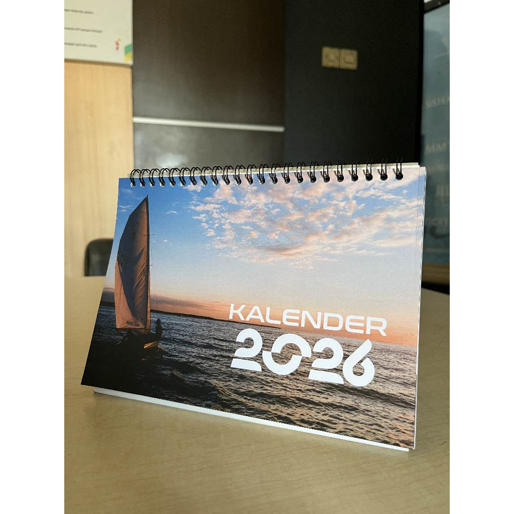 Jual Kalender Meja Custom 2026 Linen Hitam - 7 lembar 1 muka - Art ...