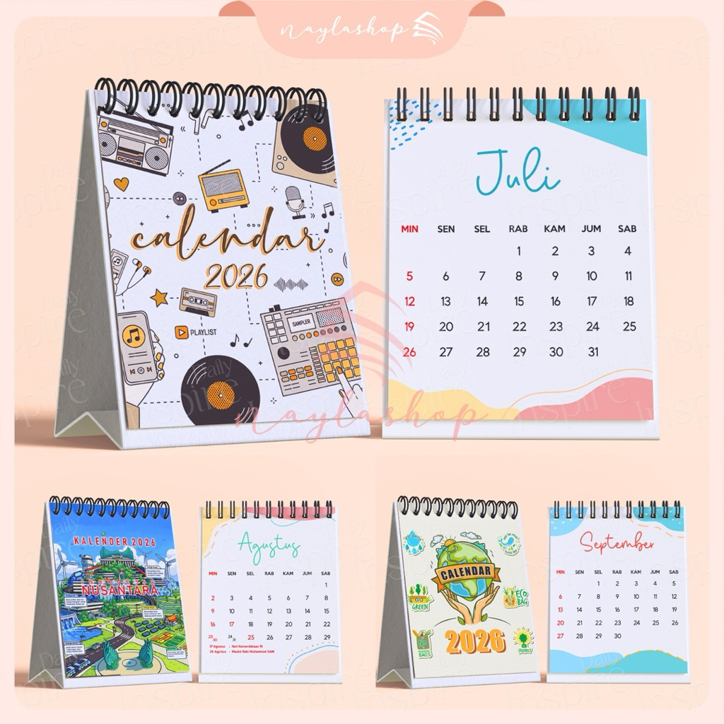Jual READY KALENDER MEJA MINI 2026/CALENDAR 2026 /KALENDER KANTOR ...