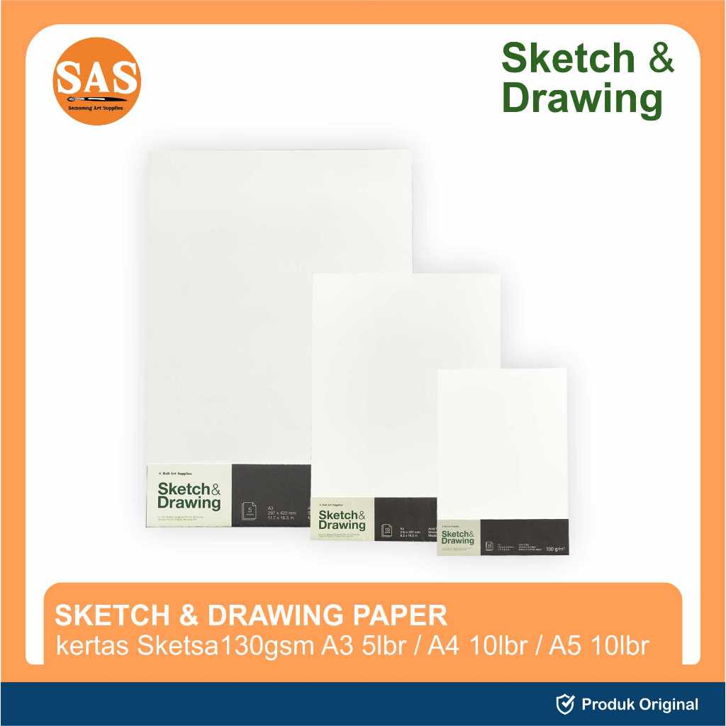 Jual Sketch & Drawing Paper - 130gsm A3/A4/A5 - Kertas Gambar Sketsa ...