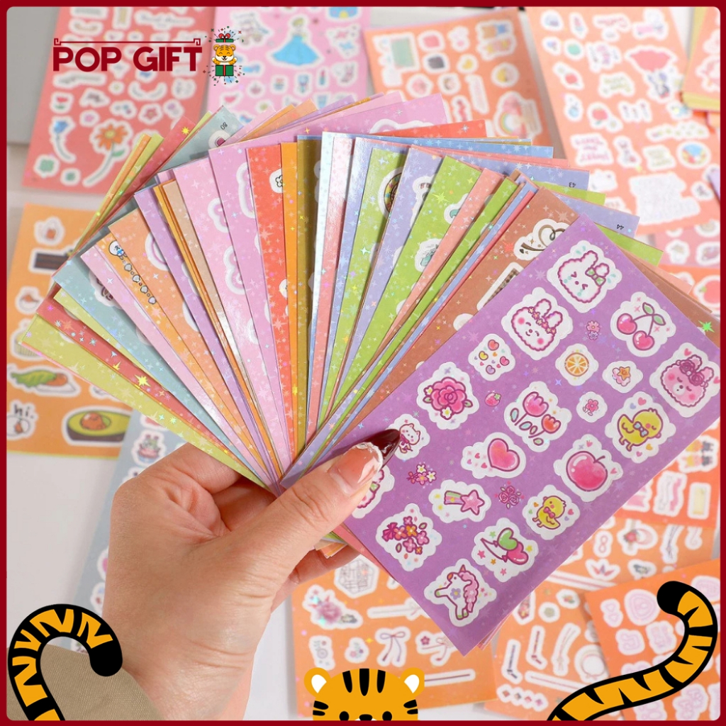 Jual PG 100 Lembar Stiker Dekor Pack DIY Photocard Sleeve Kpop Sticker ...