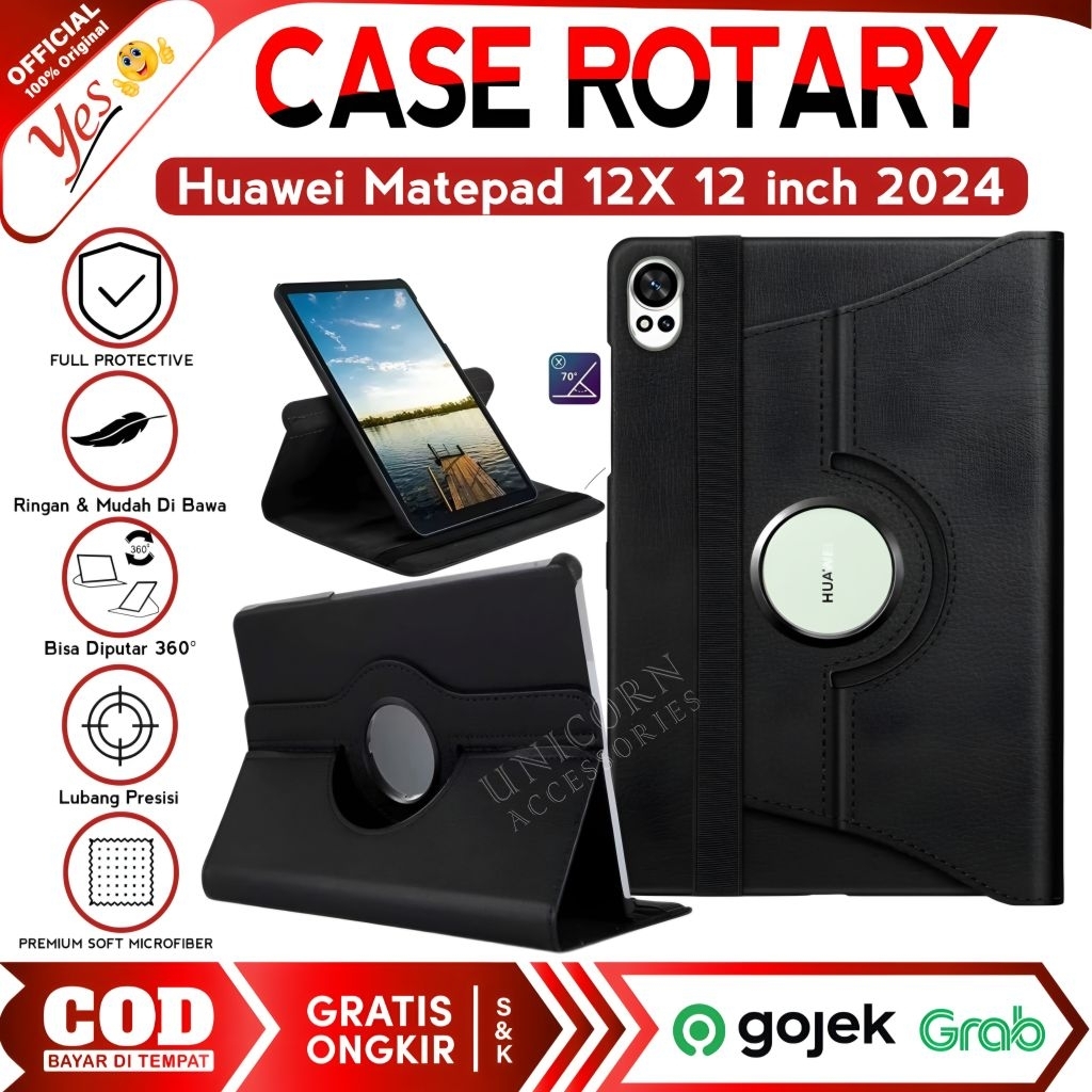 Jual Case Huawei Matepad 12X / 12 inch 2024 / Casing Rotary Flip Cover ...