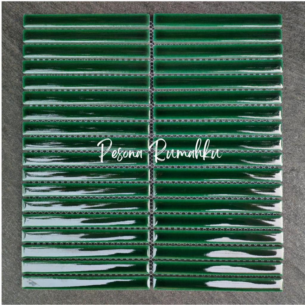 Jual Venus Pottery Linea Striped Ice Green (PER LEMBAR) - Mosaic Mozaik ...