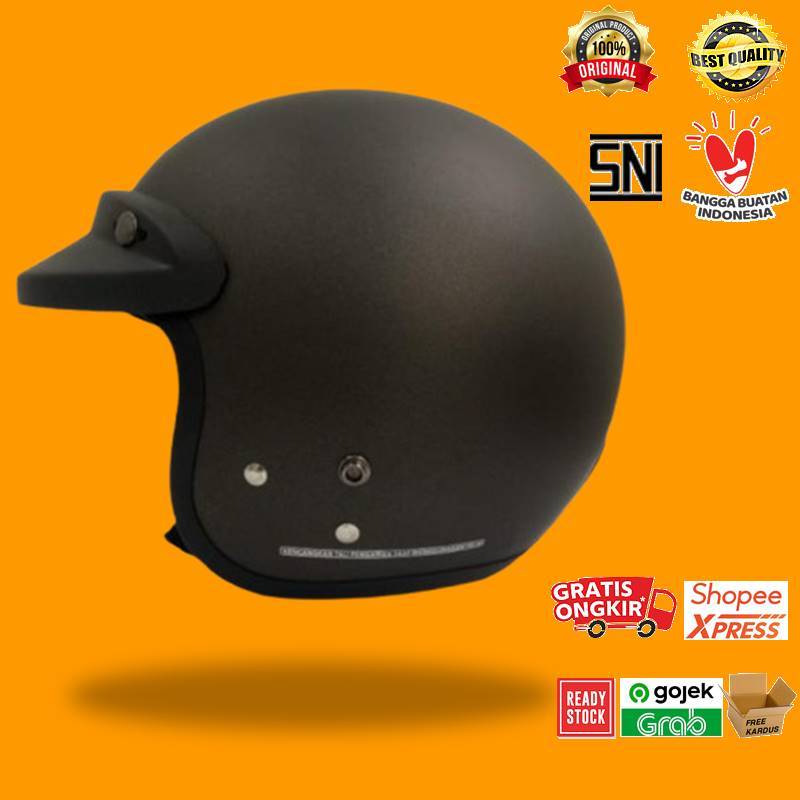 Jual Helm Bogo Retro ANT Classico Gunmet Doff (Helm Only) | Shopee ...