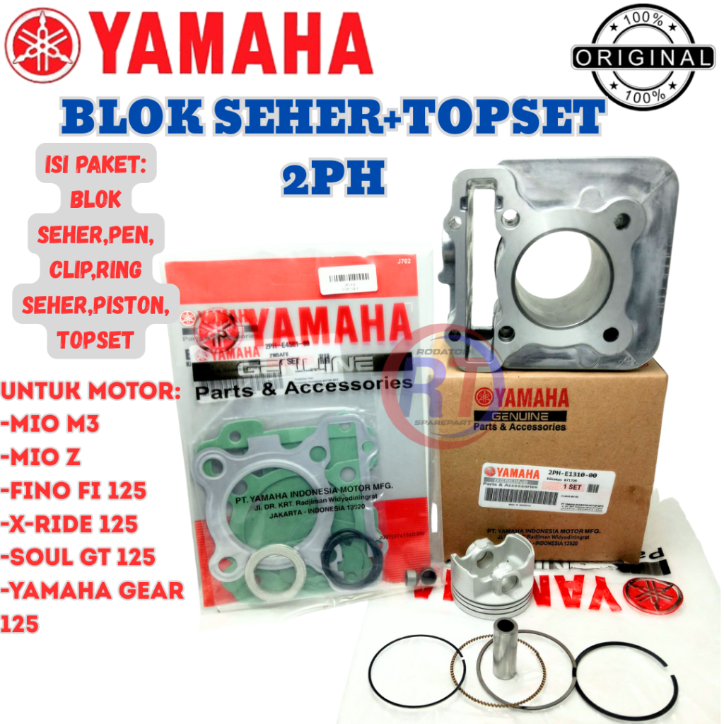 Jual 2PH BLOK SEHER KOMPLIT+TOPSET ORIGINAL YAMAHA KUALITAS ASLI 100% ...