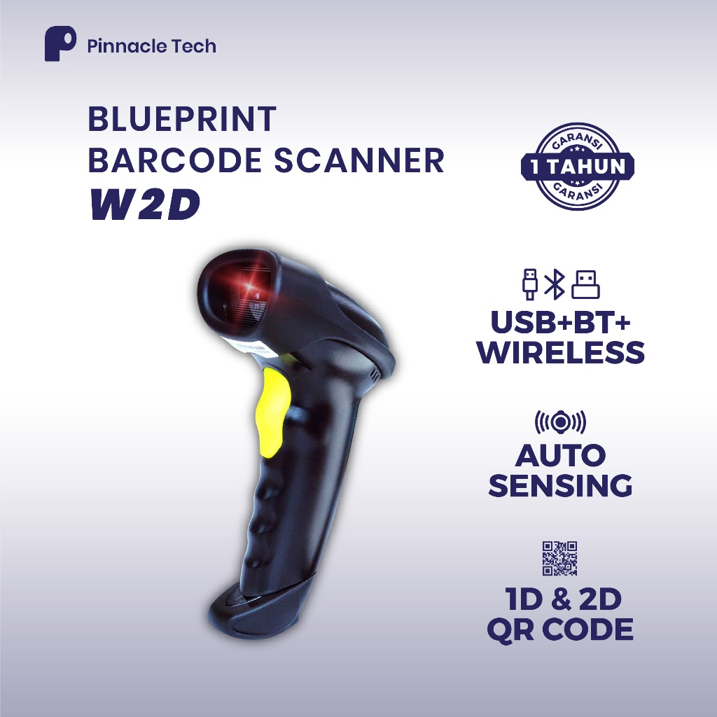 Jual Scanner Barcode Blueprint W2D Bluetooth 2D Wireless Portable ...