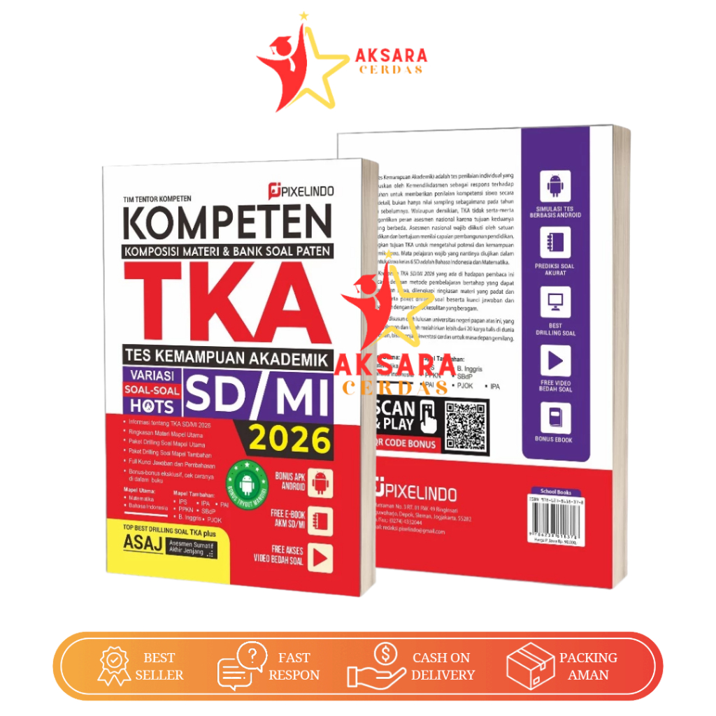 Jual Buku Kompeten TKA 2026 SD MI Ujian Nasional dan Sekolah Variasi ...