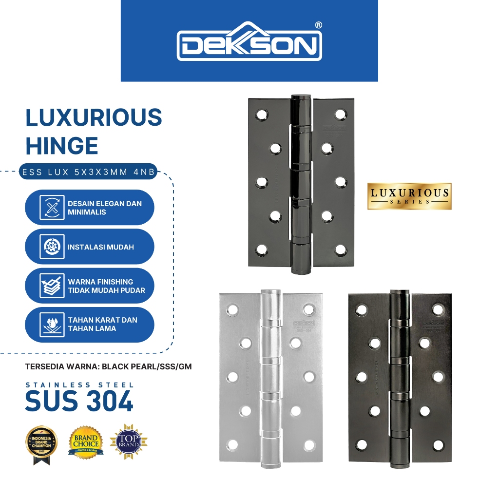 Jual DEKKSON Nylon Hinge Engsel Kupu Kupu ESS Luxurious SUS 304 ...