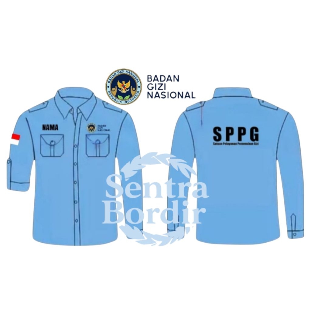 Jual KEMEJA SPPG TERBARU SERAGAM SPPG BAJU SERAGAM BGN BADAN GIZI ...