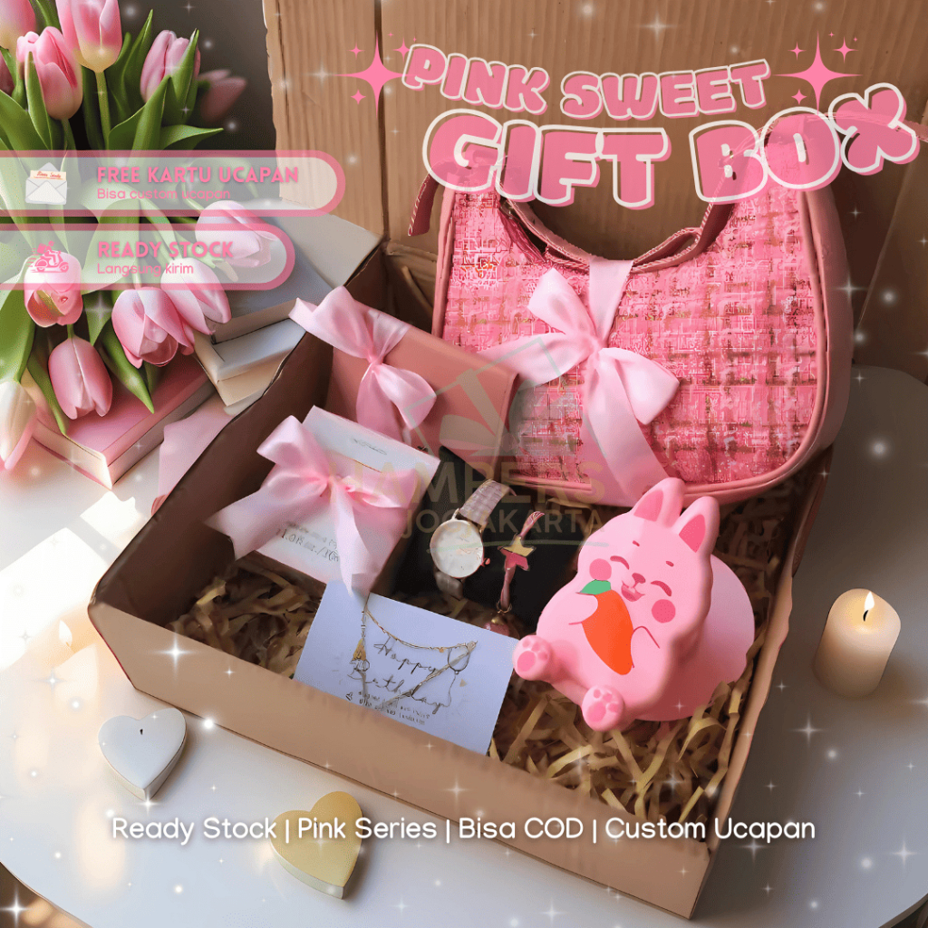 Jual Hampers Kado Cewek Tas Pink | Kado Ulang Tahun Anniversary Cewek ...