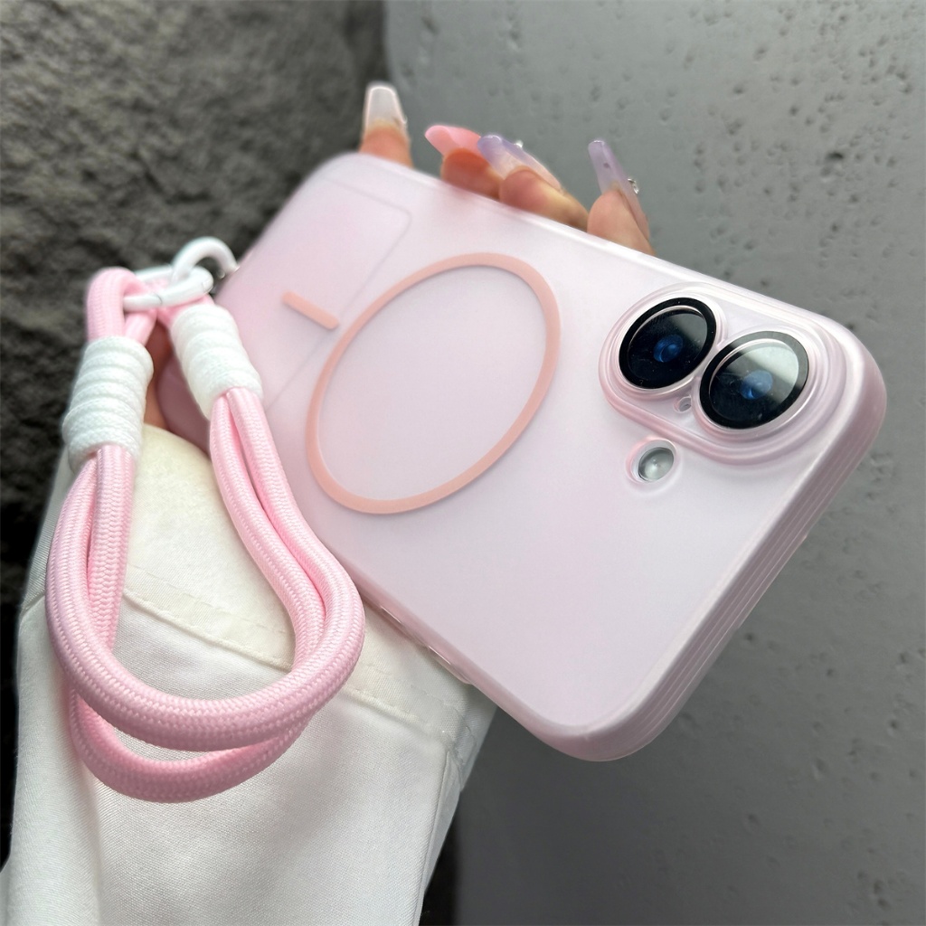 Jual Matte Lanyard Casing Untuk iPhone 11 15 14 13 12 16 Pro Max 16pro ...