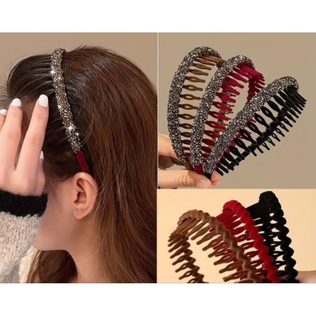 Jual #A Bandana wanita elegant dengan taburan mutiara bando wanìta ...