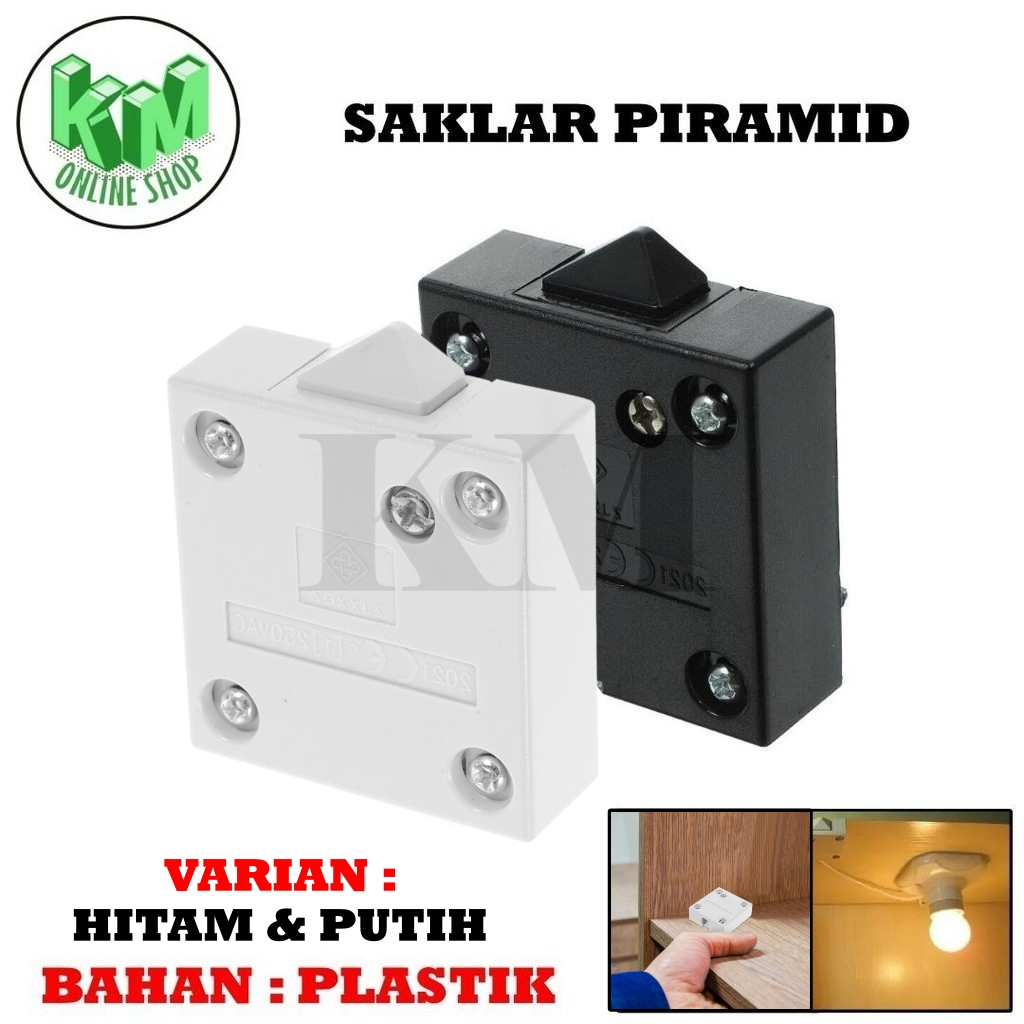 Jual Saklar Piramid 202 Lampu Pintu Lemari Geser Wardrobe Switch Saklar ...