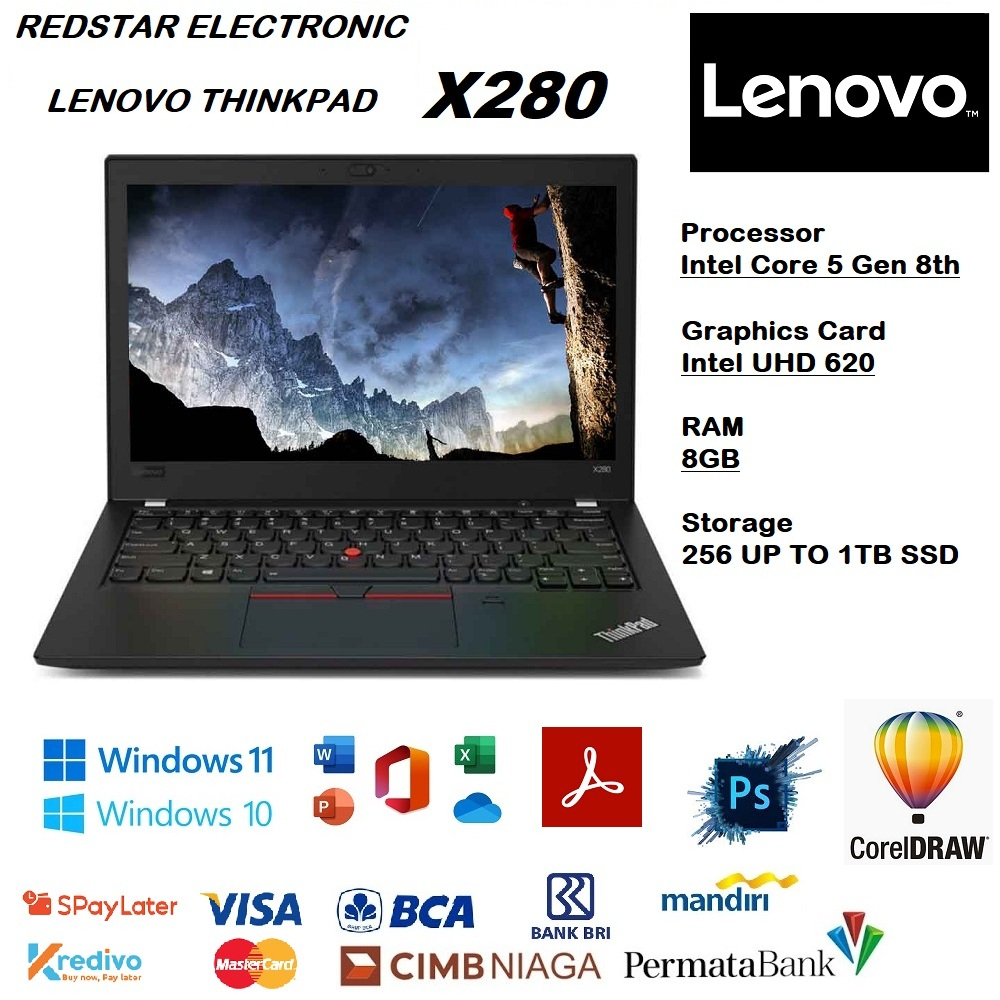 Jual LAPTOP LENOVO THINKPAD X280 TOUCHSCREEN Intel Core 5 Gen 8th Ram ...