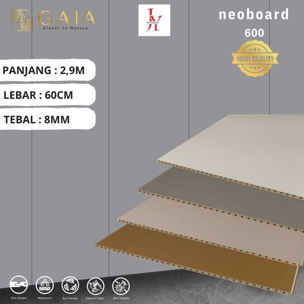 Jual GAIA NEOBOARD PVC 600 HIGHT QUALITY UKURAN 60CM*8MM*2.90M I PANEL ...